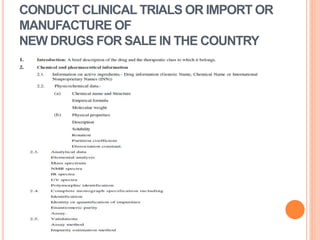 Regulatory requirement and approval procedures for drugs | PPTX