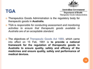 Regulatory requirement of EU, MHRA and TGA | PPTX