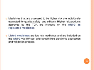 Regulatory requirement of EU, MHRA and TGA | PPTX