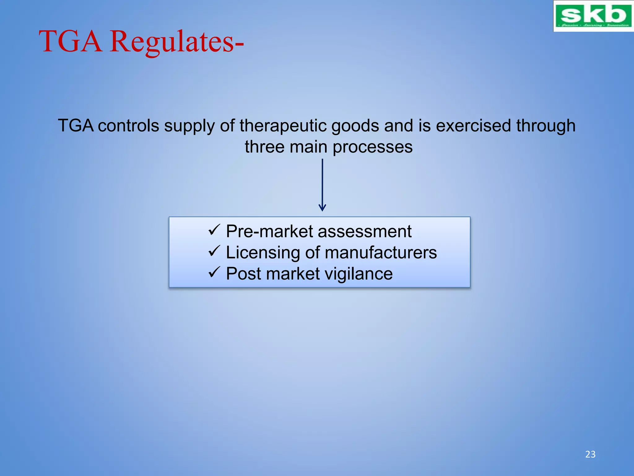 Regulatory requirement of EU, MHRA & TGA | PPTX