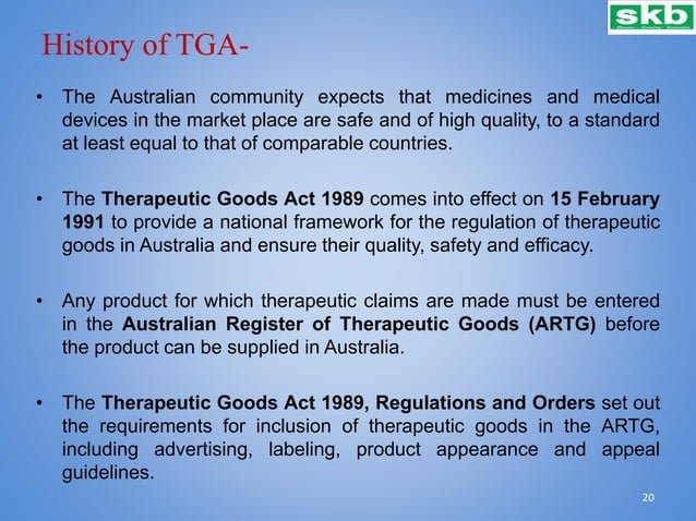 Regulatory requirement of EU, MHRA & TGA | PPTX