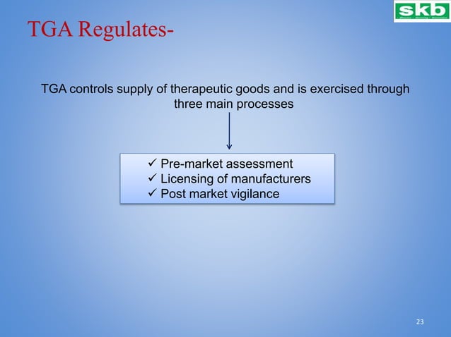 Regulatory requirement of EU, MHRA & TGA | PPTX