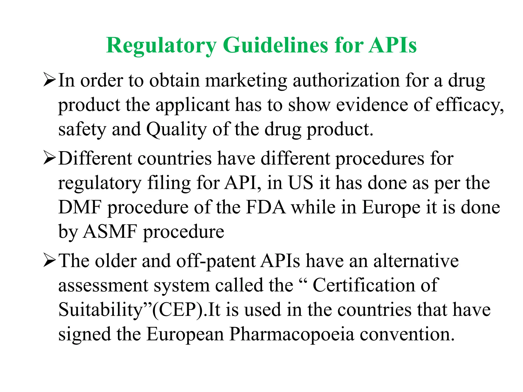 Regulatory Requirements for API, Biologics and Novel therapies | PPTX
