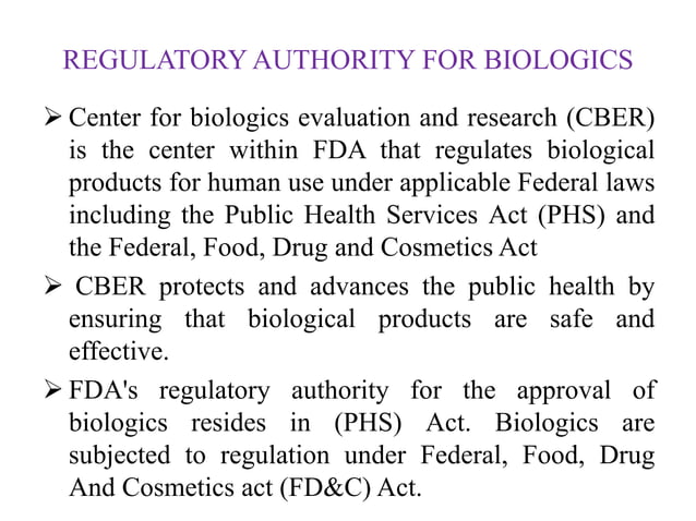 Regulatory Requirements for API, Biologics and Novel therapies | PPTX ...