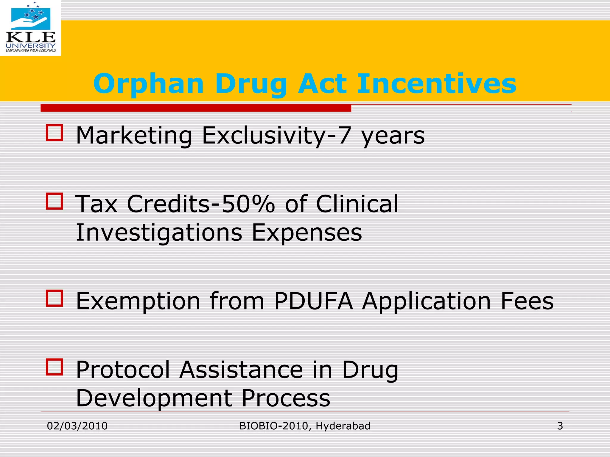 Regulatory requirements for orphan drugs delivery | PPT