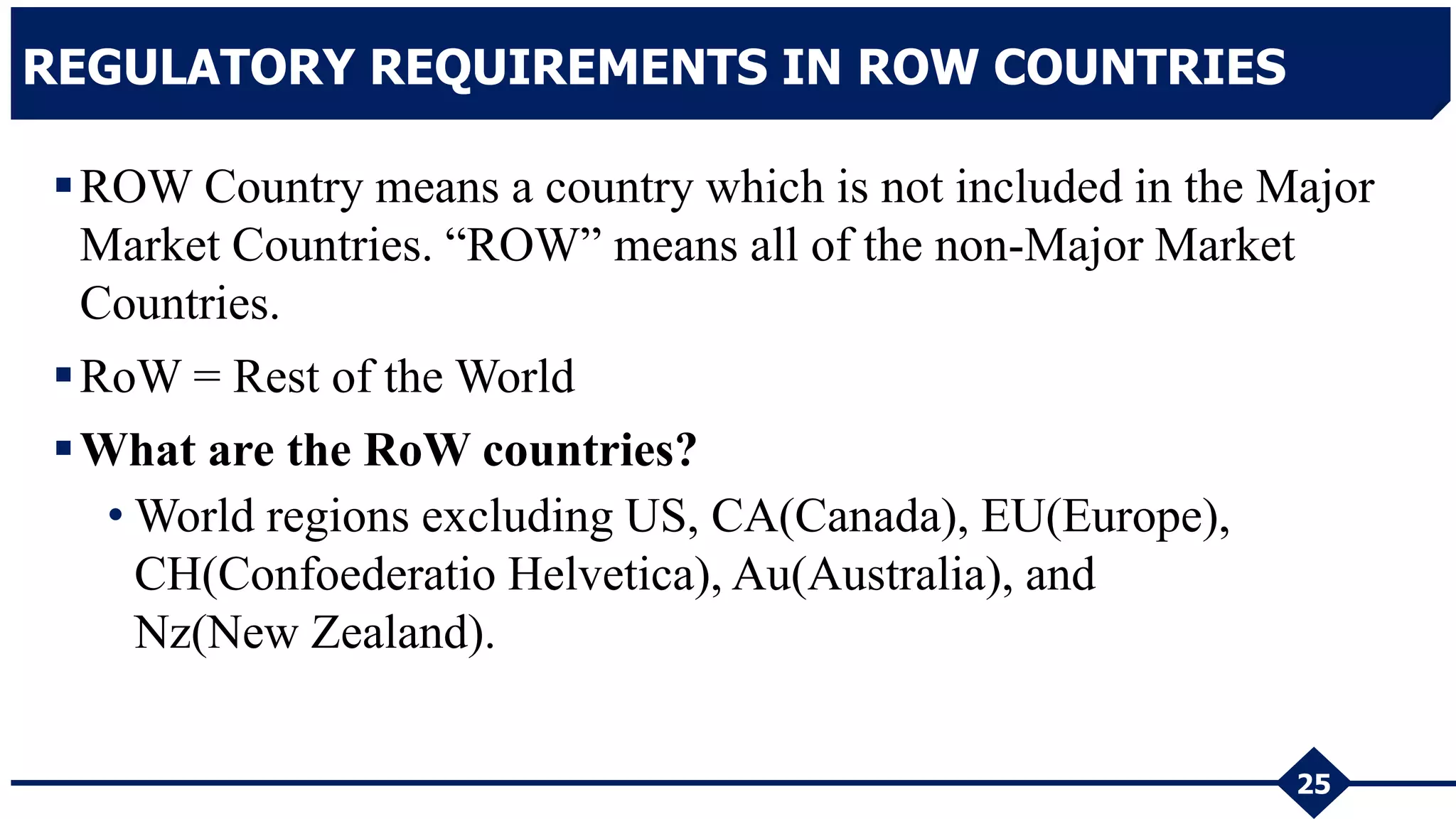 REGULATORY REQUIREMENTS OF EU, MHRA, TGA & ROW COUNTRIES.pptx
