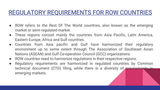 REGULATORY REQUIREMENTS OF TGA AND ROW COUNTRIES.pptx