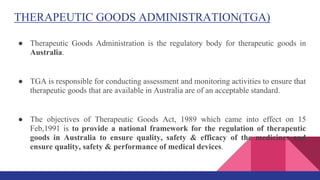 REGULATORY REQUIREMENTS OF TGA AND ROW COUNTRIES.pptx