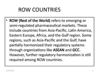 regulatory requirements on ROW Countries | PPTX
