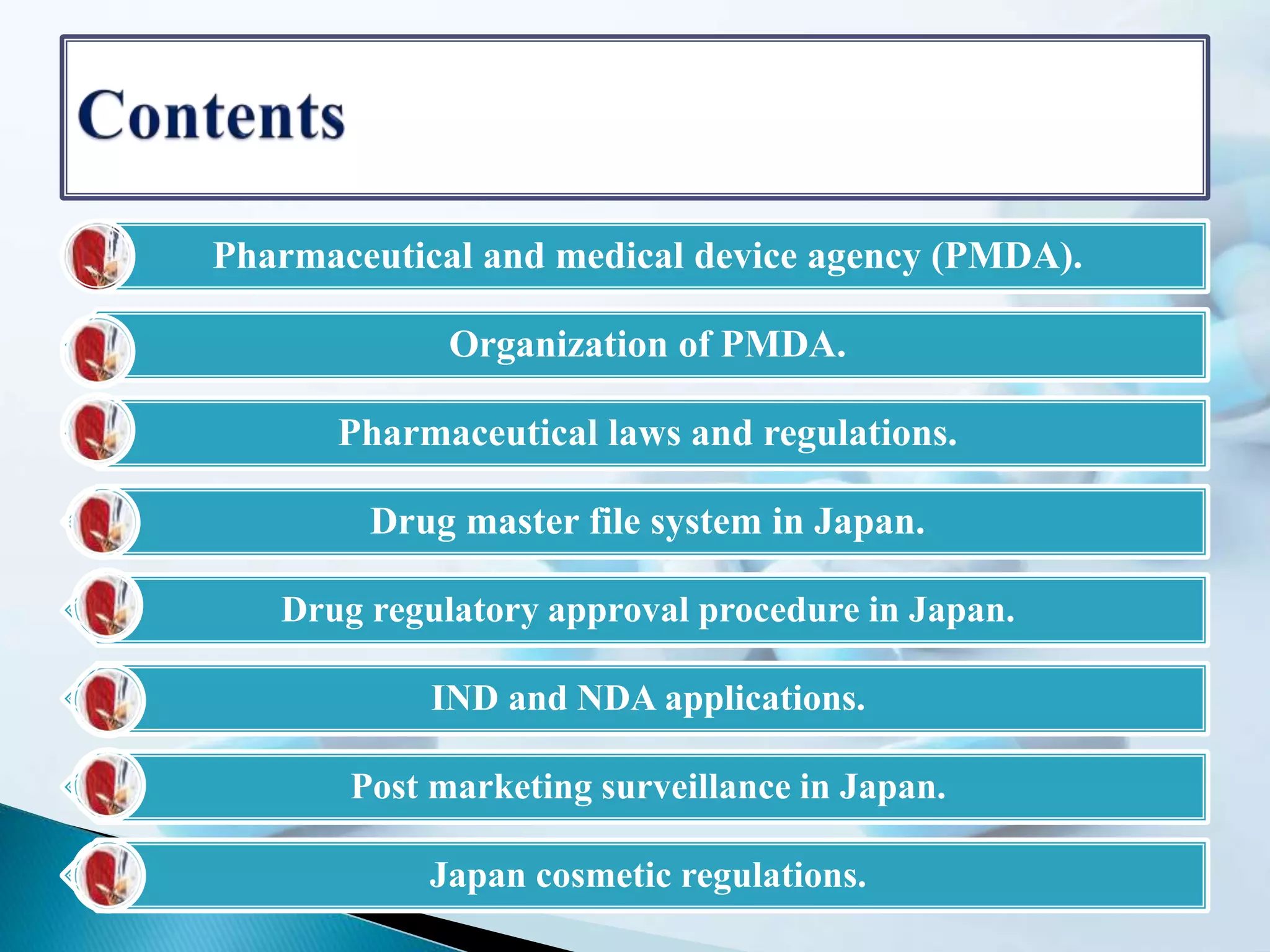 Regulatory requirnment and approval procedure of drugs in japan ppt | PPTX