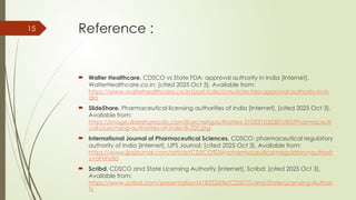 Regulatory role of CDSCO and State licensing authority.pptx