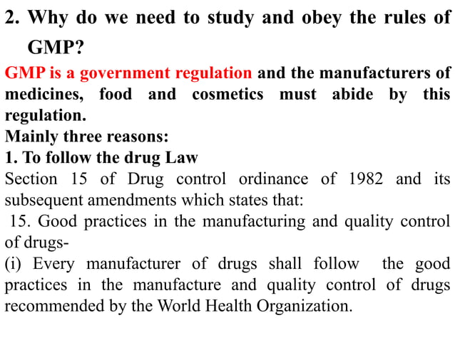 Regulatory Standards - GMP- Pharmacy.ppt