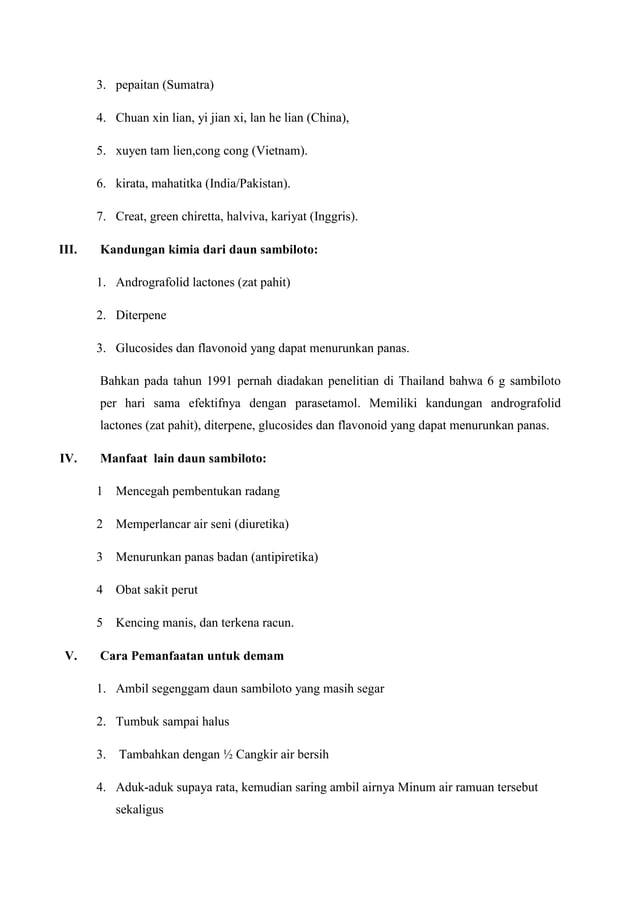 herbal untuk demam | DOCX