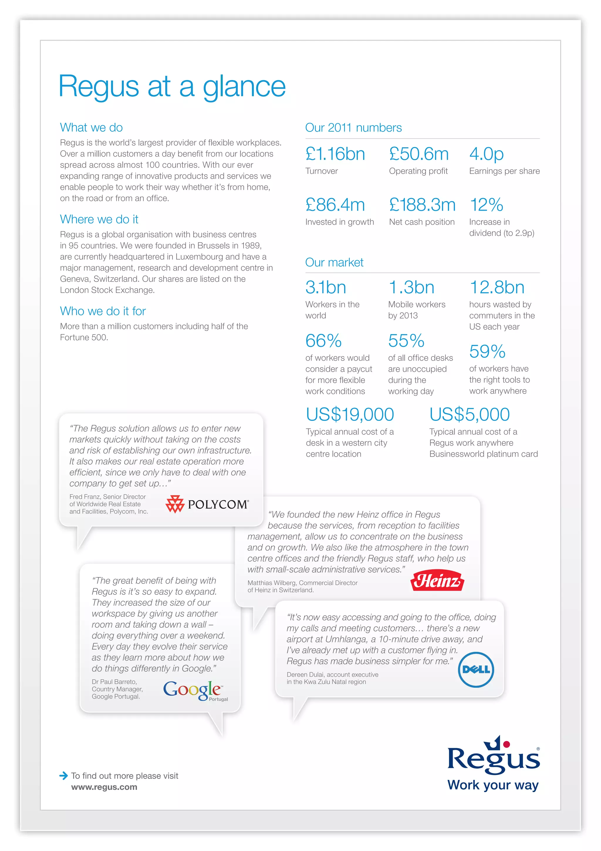 Regus at a glance 2012 | PDF