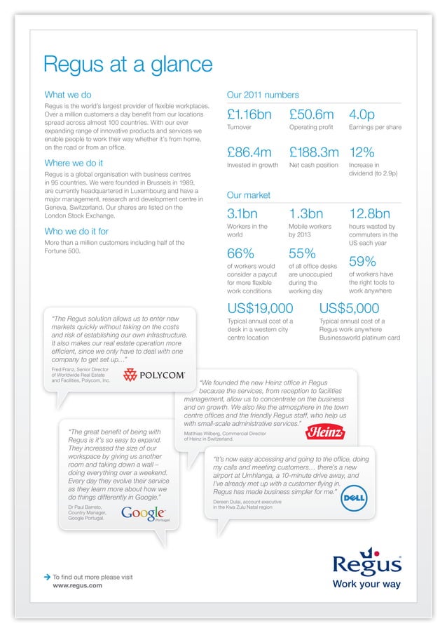 Regus at a glance 2012 | PDF