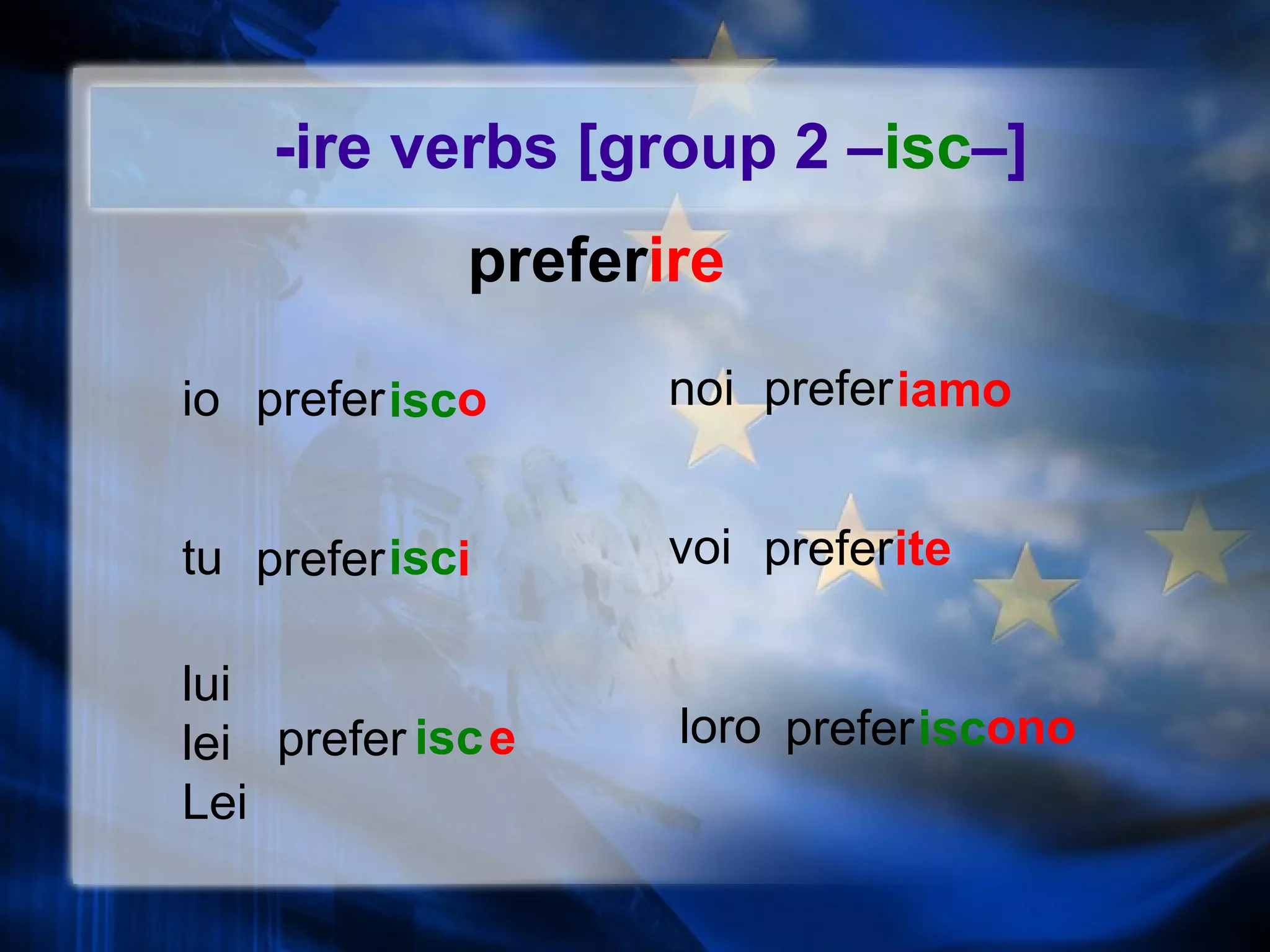 Regular Italian verbs | PPT