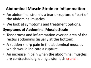 Rehab abdomen and thorax power pt | PPTX