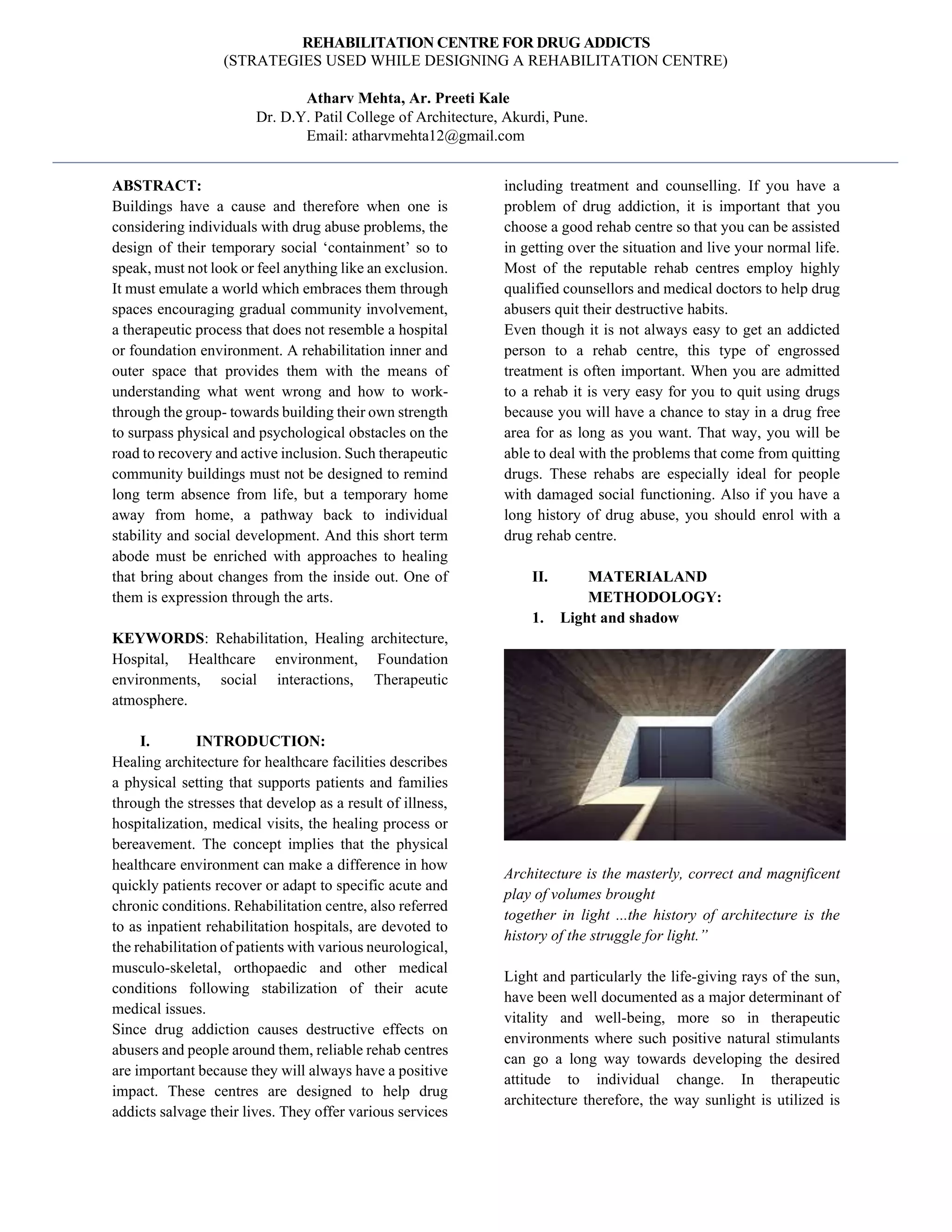 Rehabilitation center for drug addictspdf | PDF