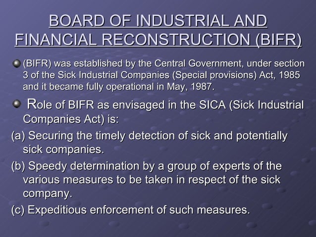 Rehab for sick units | PPT | Business Accounting & Finance | Business