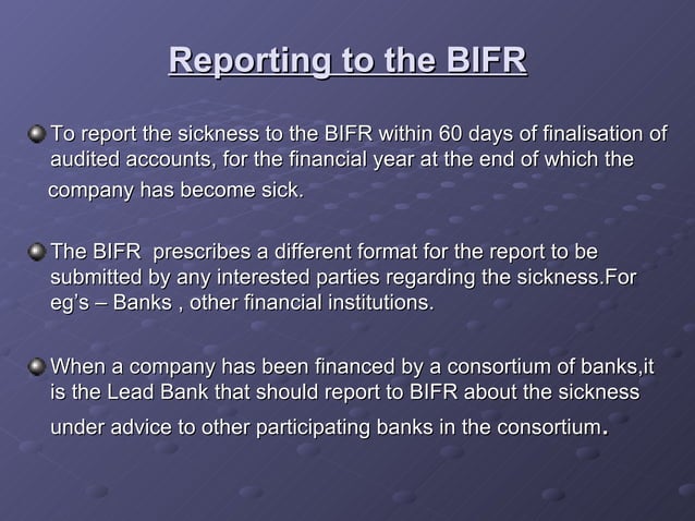 Rehab for sick units | PPT | Business Accounting & Finance | Business