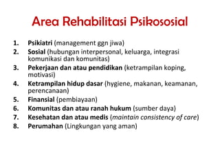 Rehabilitasi psikososial untuk skizofrenia | PPT
