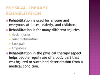 Rehabilitation | PDF