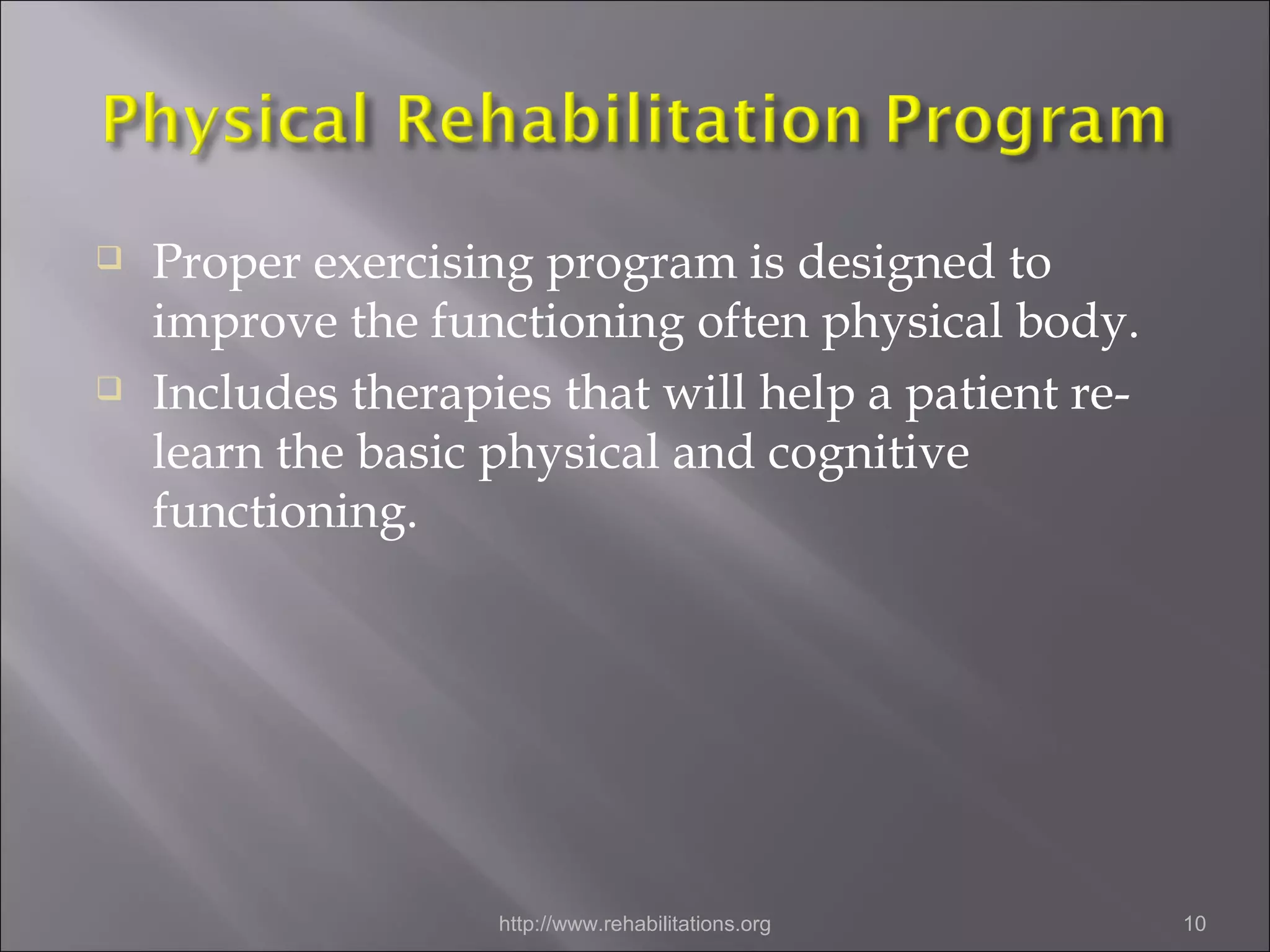 Types of Rehabilitation | PPT