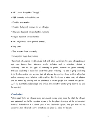 Methods of Rehabilitation | DOCX