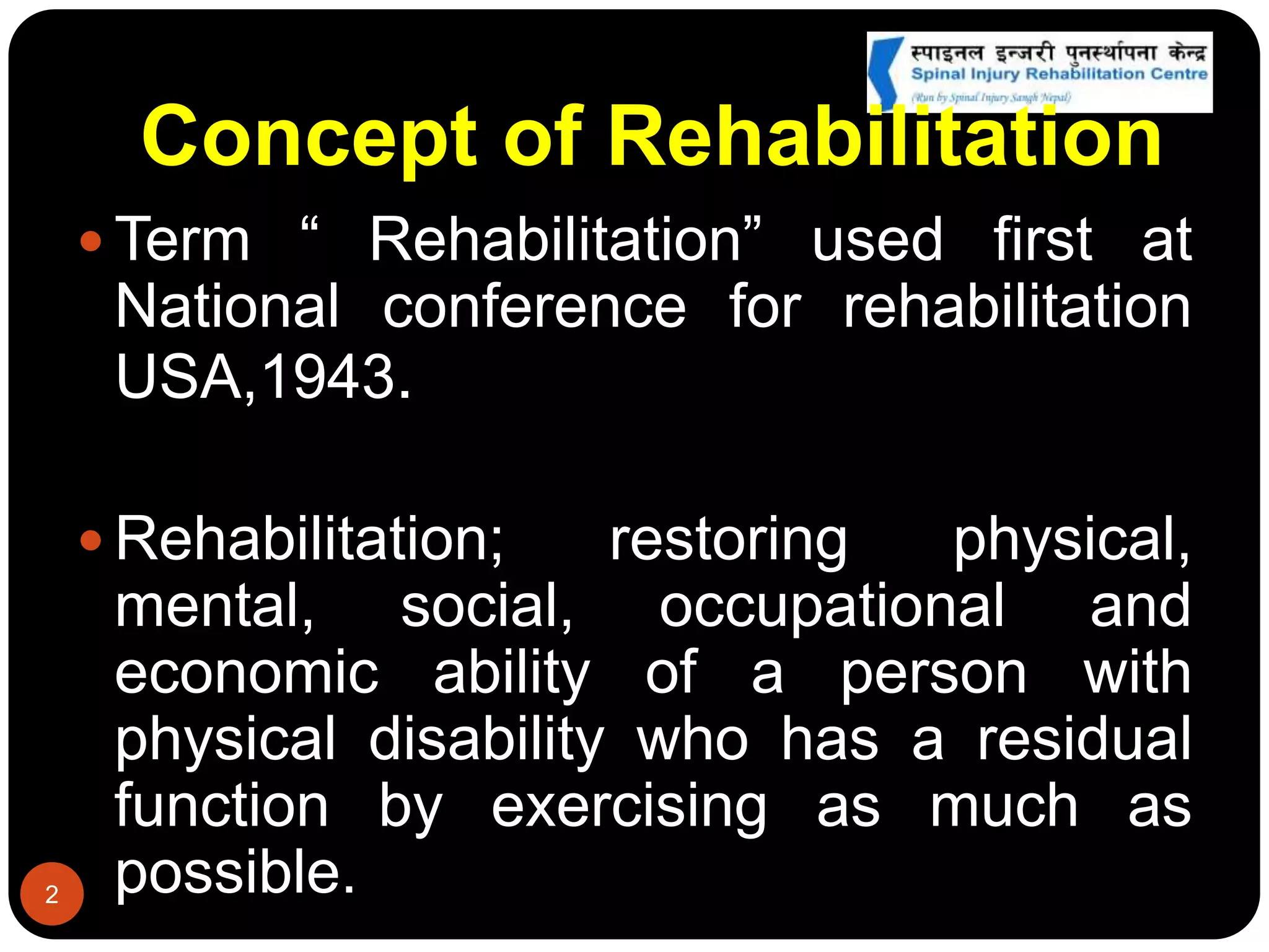 Rehabilitation | PPTX