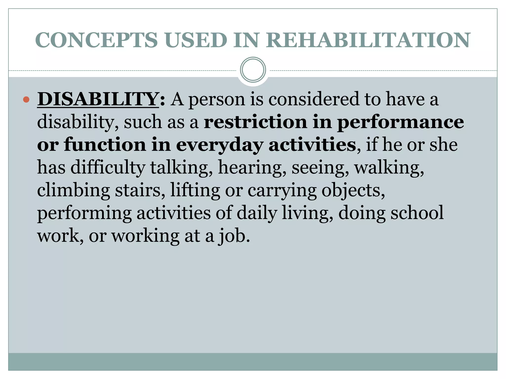 Rehabilitation | PPTX