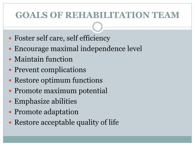 Rehabilitation | PPTX | Physical Therapy | Wellness