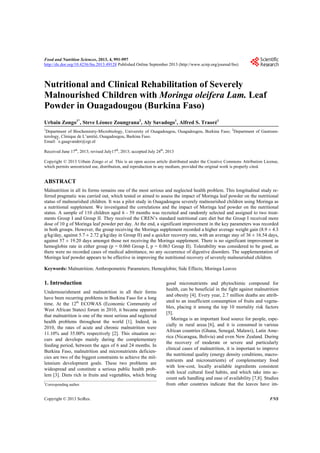 Rehabilitation moringa | PDF