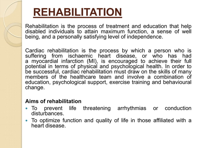 Rehabilitation following Myocardial Infarction | PDF | Physical Therapy | Wellness