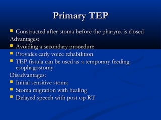 Rehabilitation after treatment of cancer larynx sujay susikar | PPT