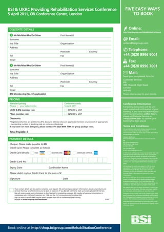 Rehabilitation Brochure | PDF