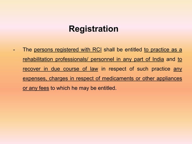 rehabilitation council of india.pptx | Physical Therapy | Wellness