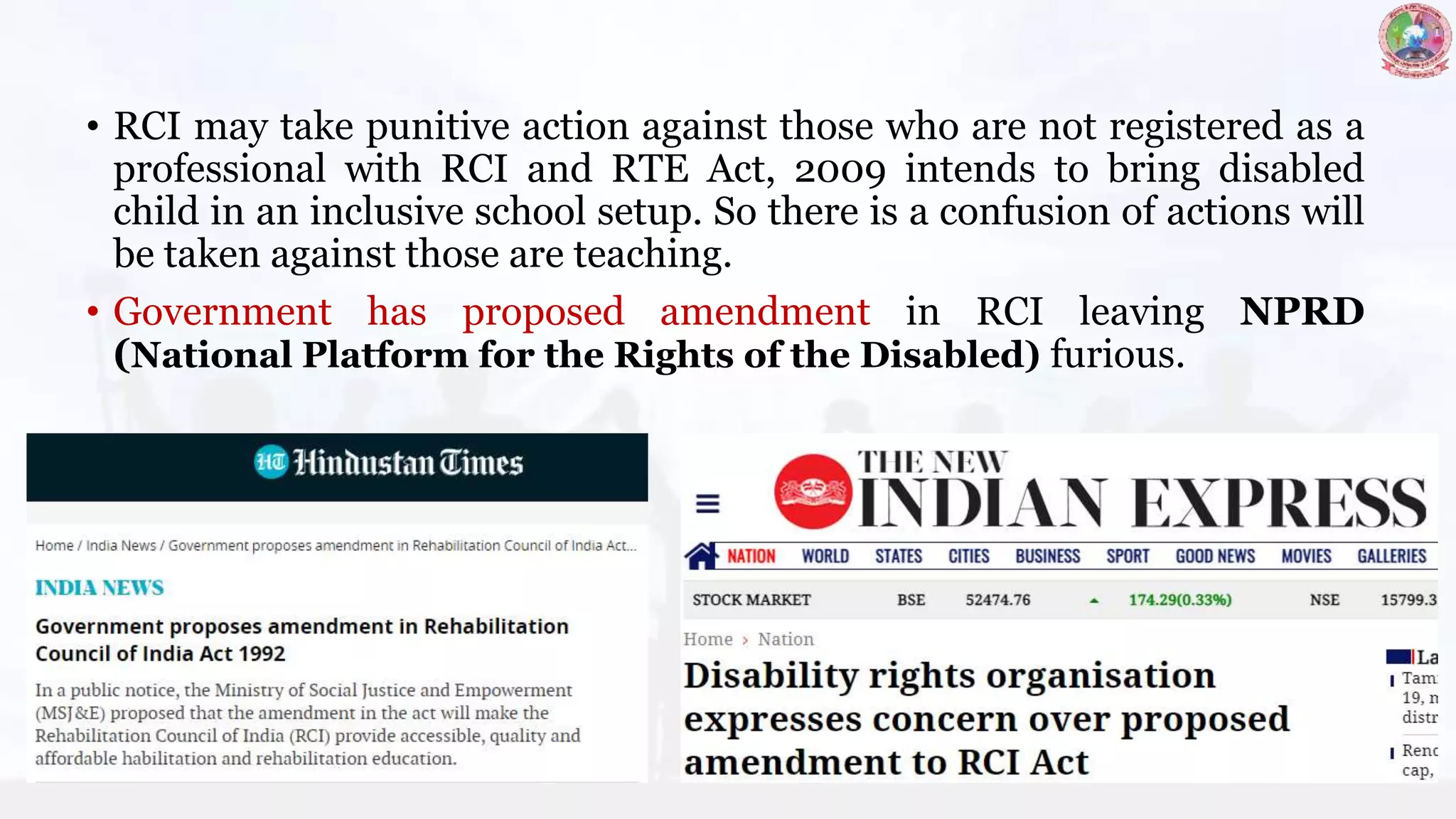 Rehabilitation council of India act,1992 | PPTX
