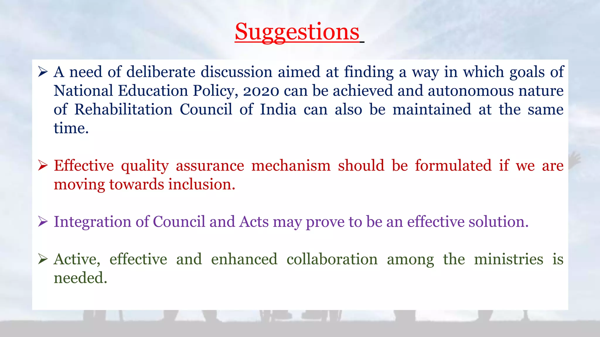 Rehabilitation council of India act,1992 | PPTX