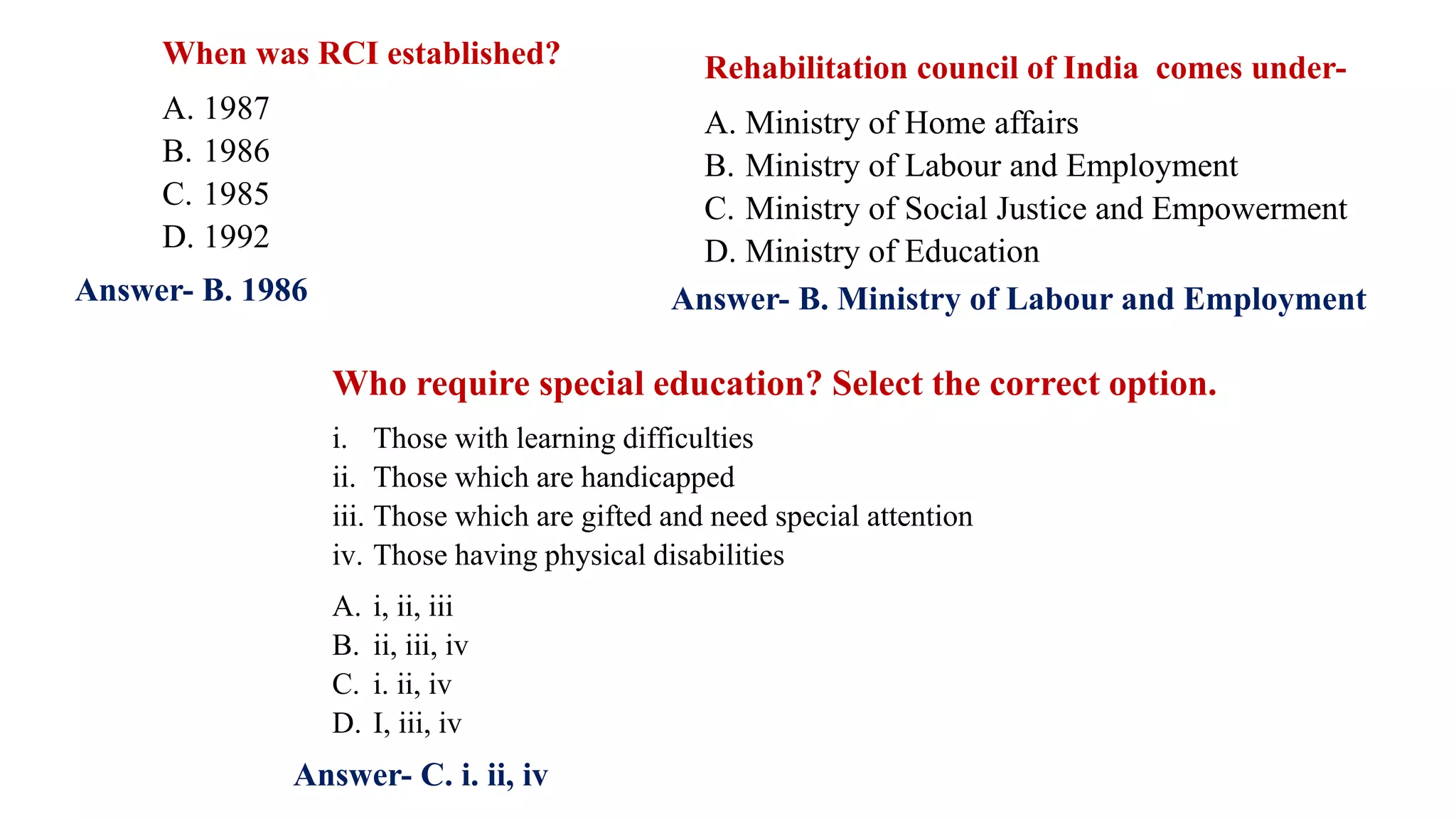 Rehabilitation council of India act,1992 | PPTX