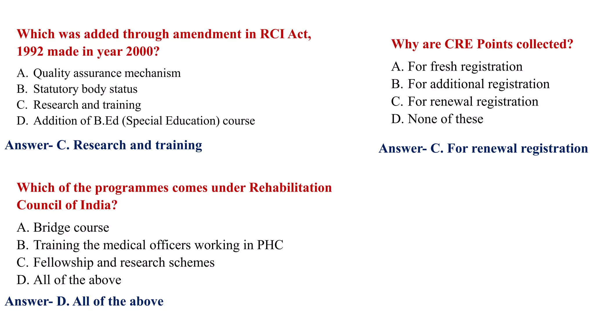 Rehabilitation council of India act,1992 | PPTX