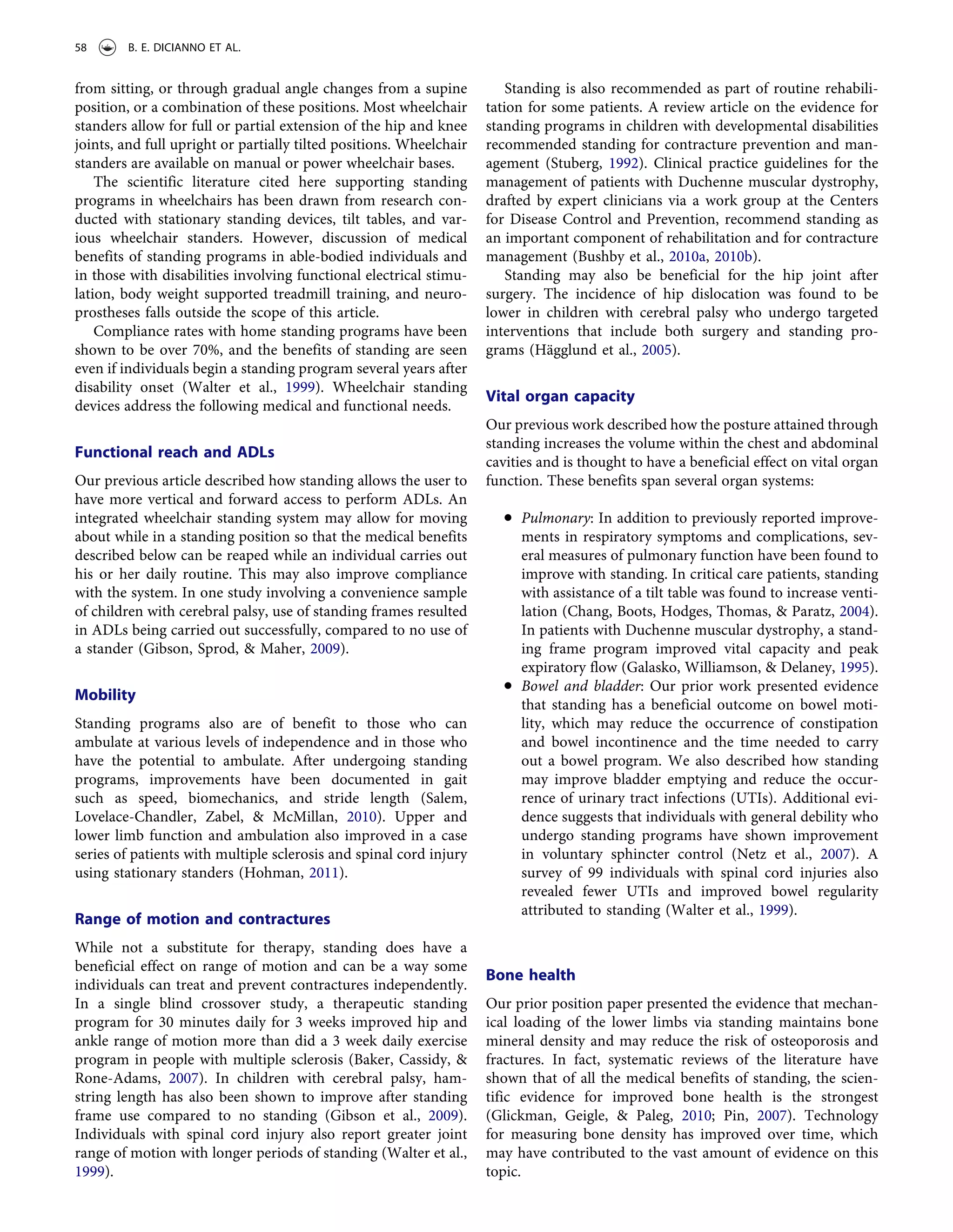 RESNA: application of wheelchair standing devices 2013 | PDF