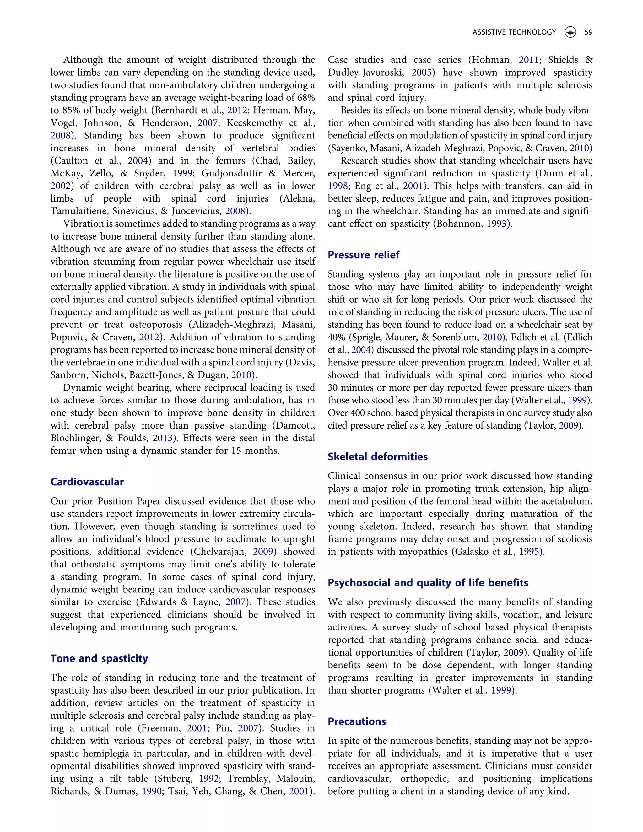 RESNA: application of wheelchair standing devices 2013 | PDF