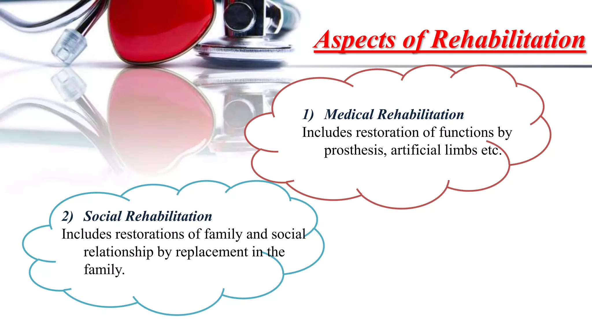 Rehabilitation : Principle and its types | PPTX