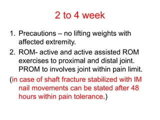Rehabilitation for upper limb fracture | PPTX
