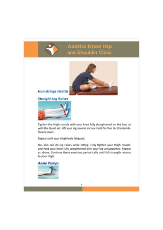 Rehabilitation Guidelines for Arthroscopic Knee Surgery Specific to ACL ...