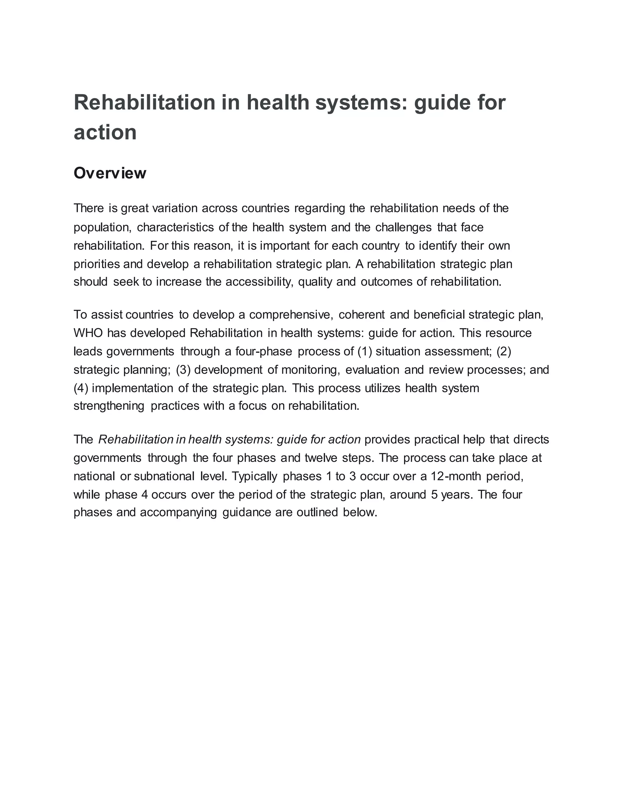 Rehabilitation in health systems | DOCX