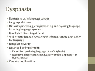 Rehabilitation of adult communication deficits | PPTX