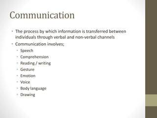 Rehabilitation of adult communication deficits | PPTX
