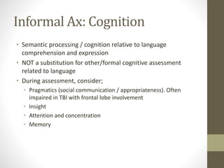 Rehabilitation of adult communication deficits | PPTX