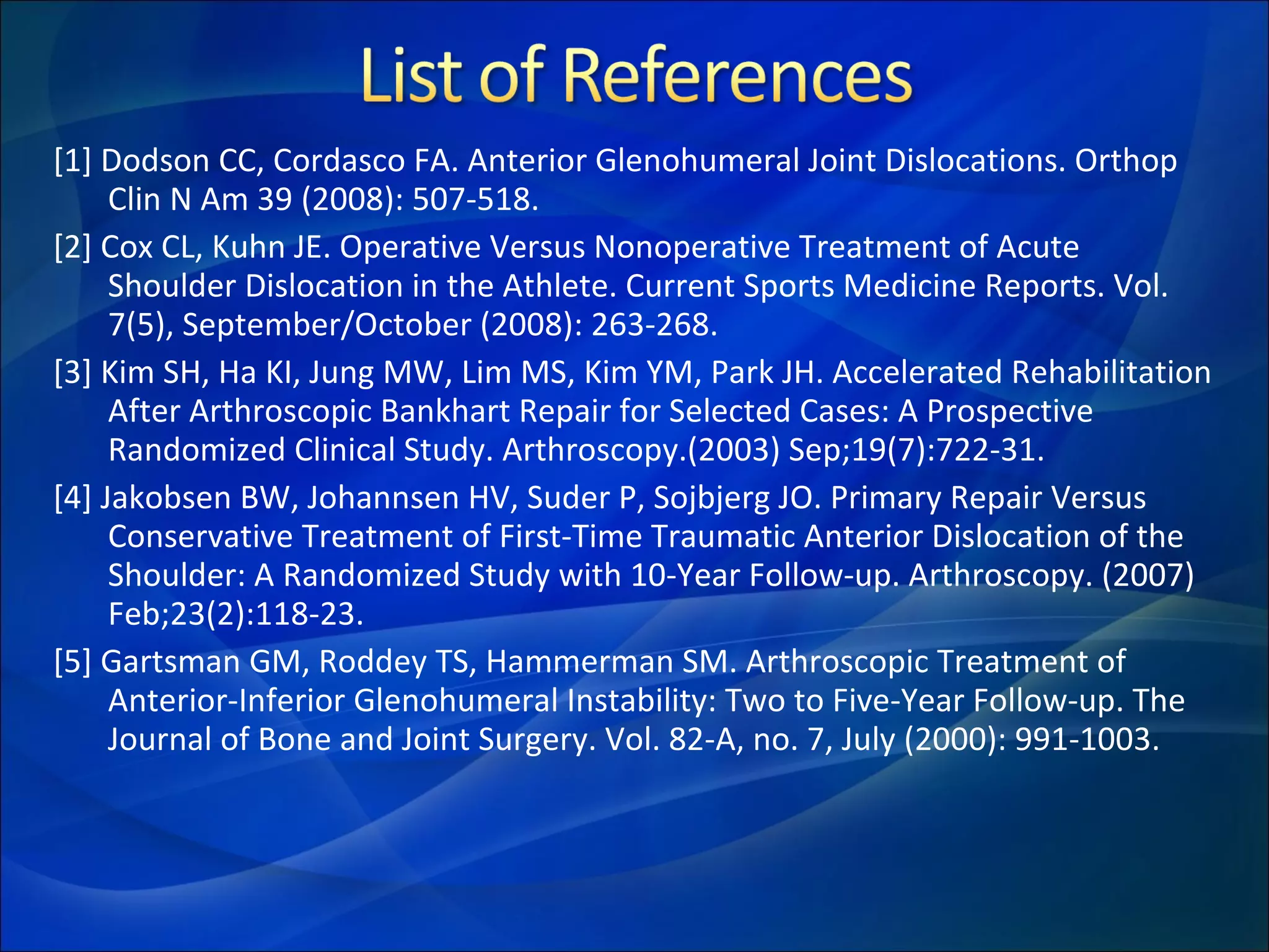 Rehabilitation Of Anterior Shoulder Dislocation | PPT